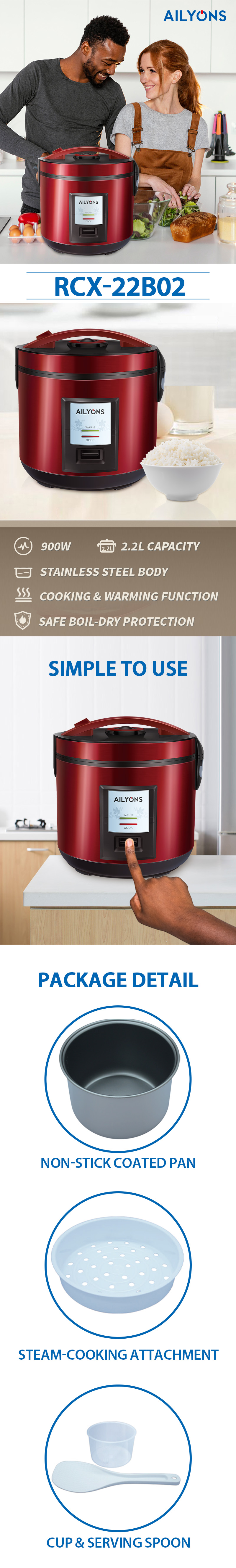 AILYONS RCX-22B02 RICE COOKER