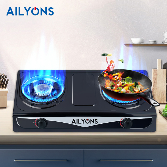 AILYONS GS013-2 Gas Stove Double Burner