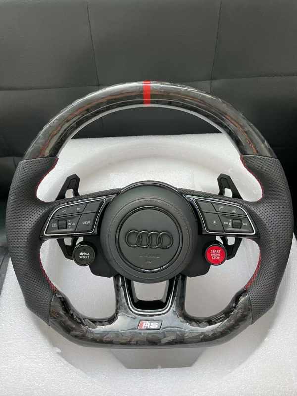 For 2017 Audi RS3 forged carbon fiber steering wheel
