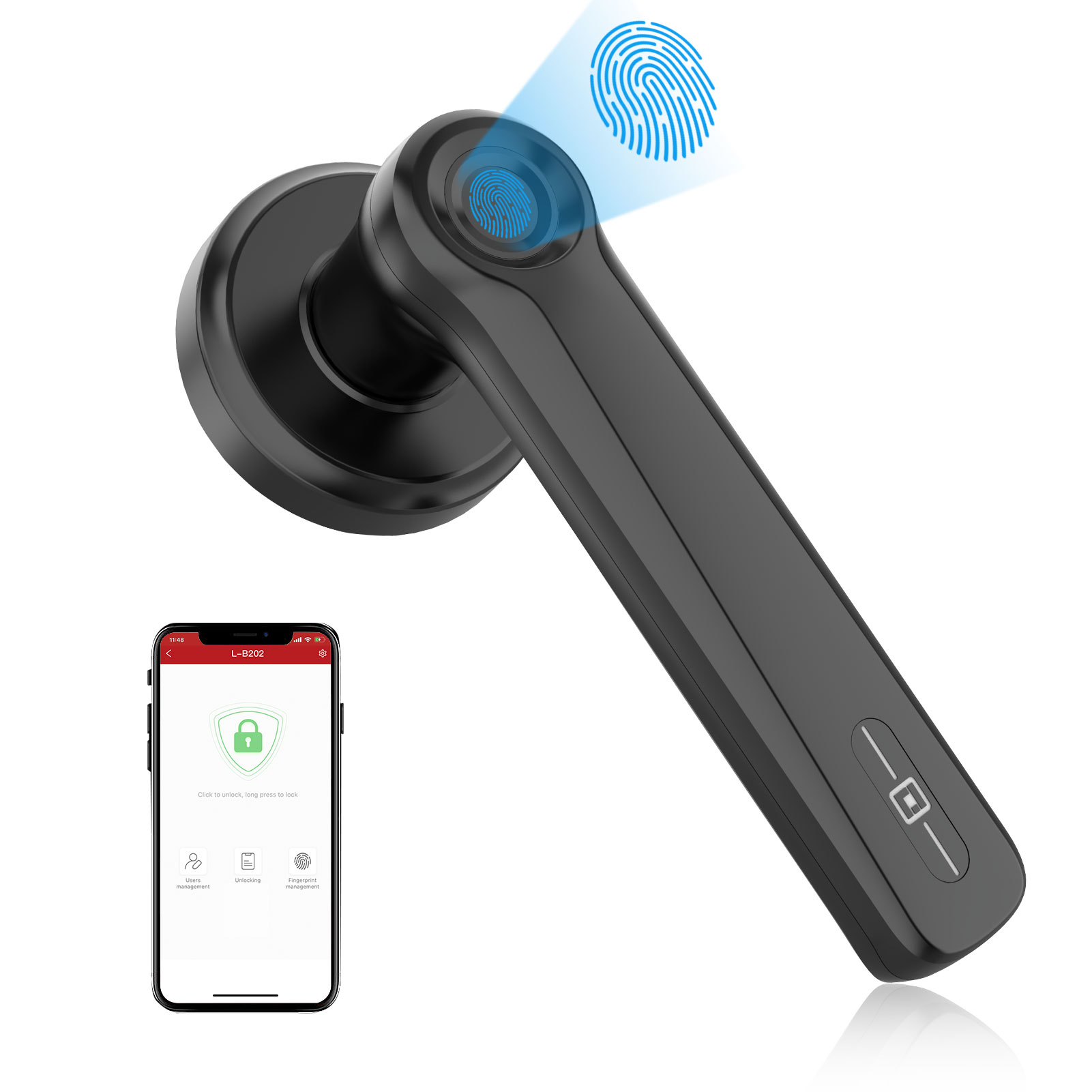 Geek Smart 3-in-1 Keyless Entry Door Lock with Biometric Fingerprint L-B202
