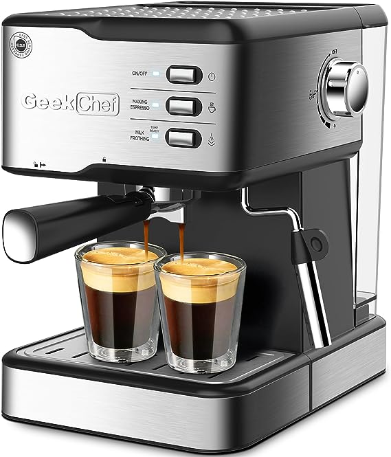 Geek Chef Espresso Machine 20 Bar with ESE POD GCF20B