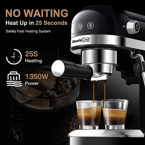 Geek Chef Espresso Machine, High Performance For Espresso GCF20D