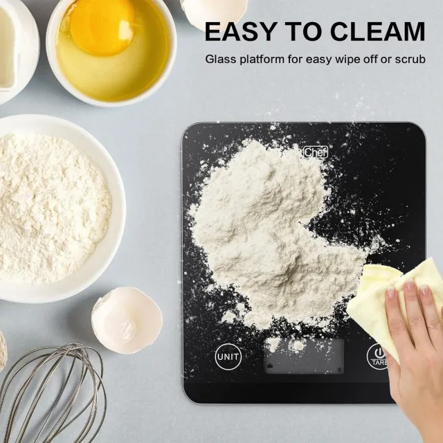 Geek Chef Digital Scale with App1 lb/oz Black Glass