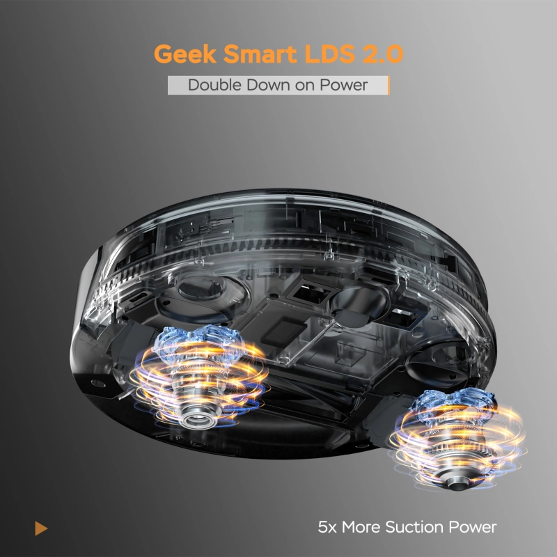 Geek Smart L8 Robot Vacuum Cleaner and Mop with LDS Navigation, Wi-Fi ...