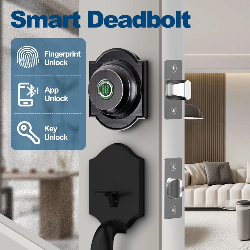 GeekTale Smart Deadbolt Lock, Fingerprint Deadbolt with App