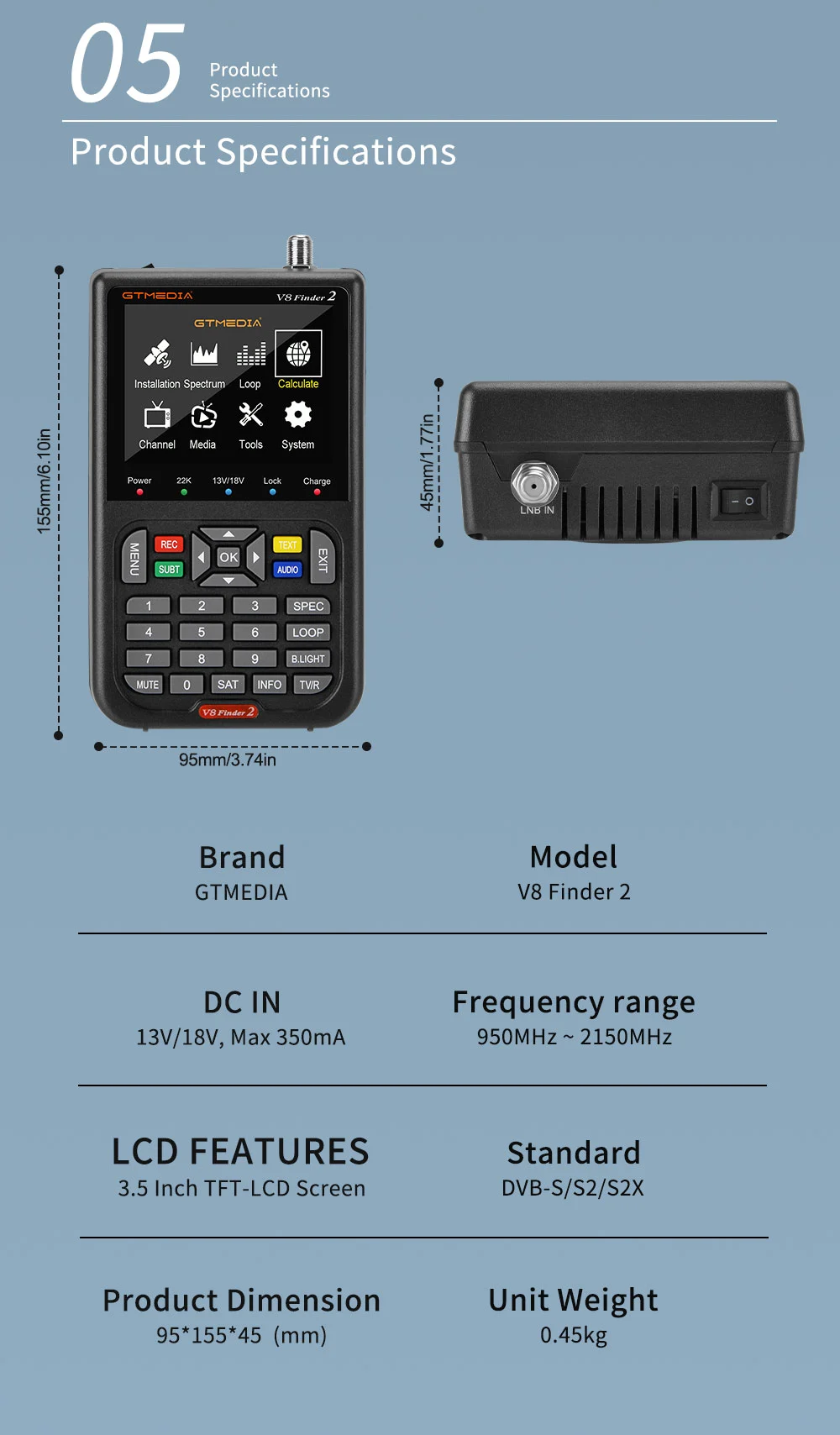 Gtmedia Satellite V8 Finder 2
