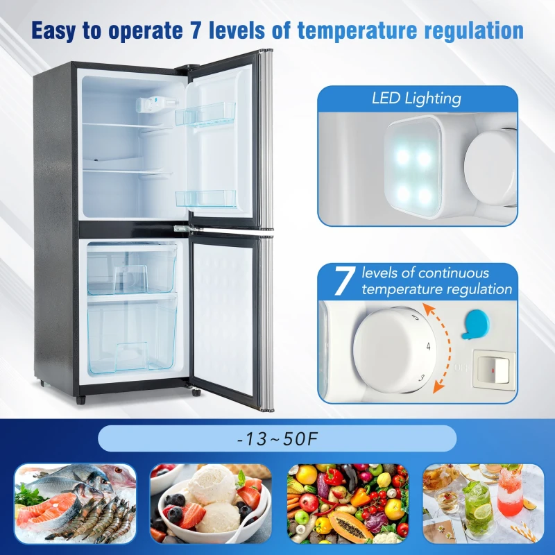 Xspracer 3.6-cu ft Counter-depth Freestanding Dual Zone Mini Fridge ...