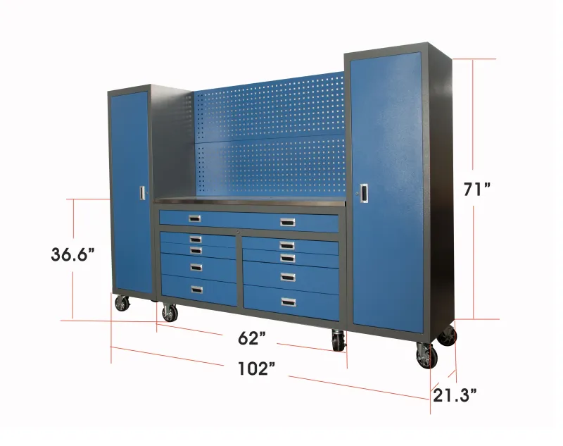 Heavy Duty Ready-to-assemble Steel Tool Cabinet Garage Storage System ...