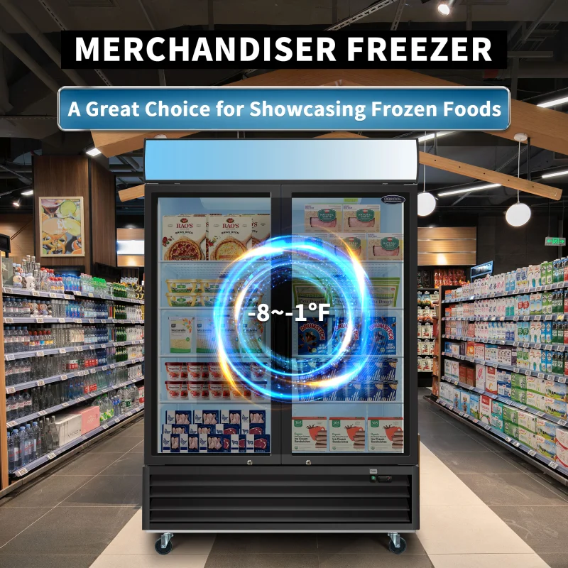 Xspracer 44.7-Cu.ft Swing Glass Door Commercial Reach-In Display ...