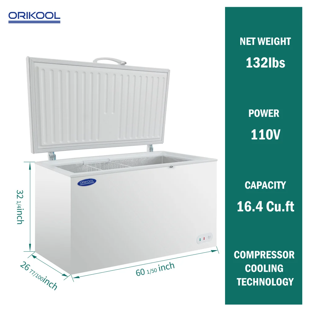 Xspracer 15.9-cu ft Solid Top Commercial Deep Chest Freezers with ...