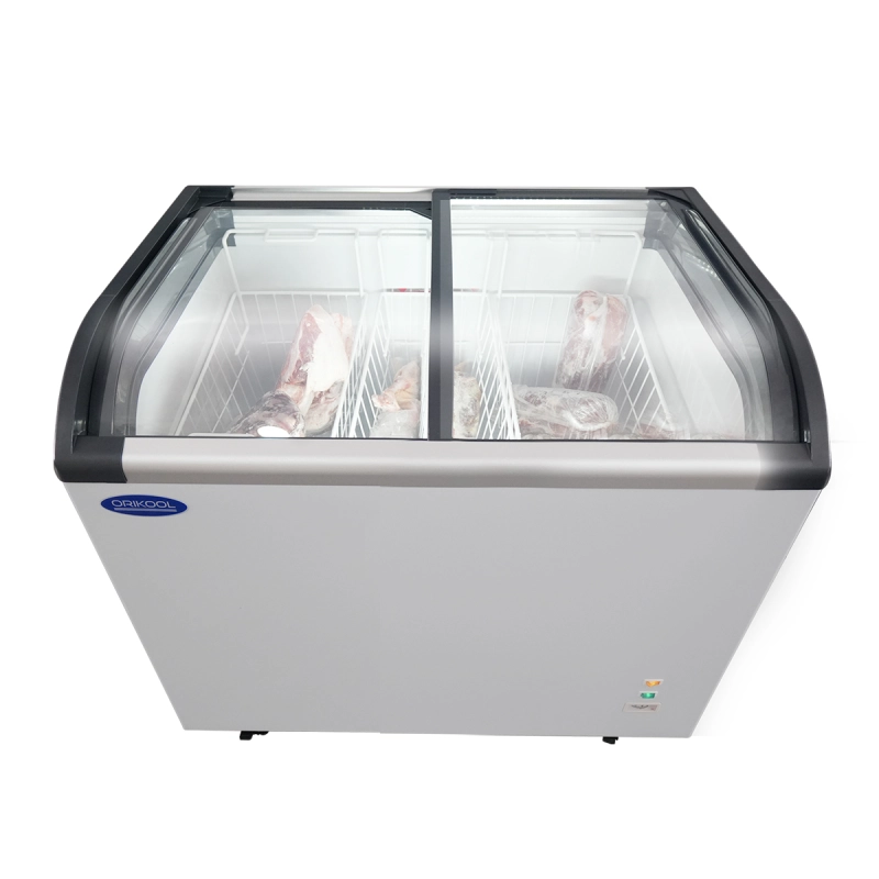 Xspracer 9.7-Cu.ft Sliding Glass Lid Commercial Mobile Chest Display ...