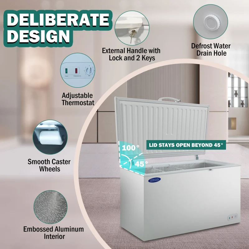 Xspracer 15.9-cu ft Solid Top Commercial Deep Chest Freezers with ...