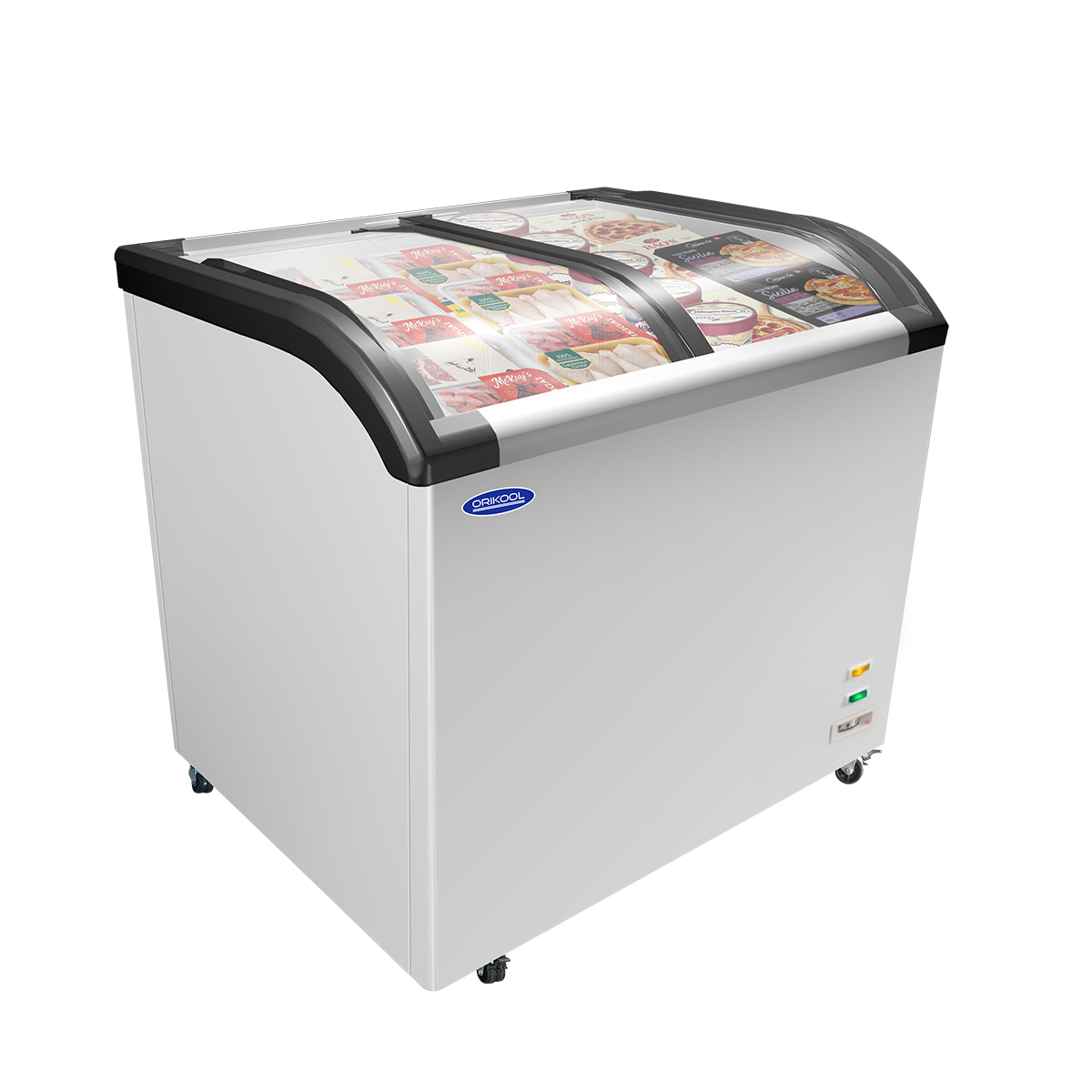 Xspracer 9.7-Cu.ft Sliding Glass Lid Commercial Mobile Chest Display ...