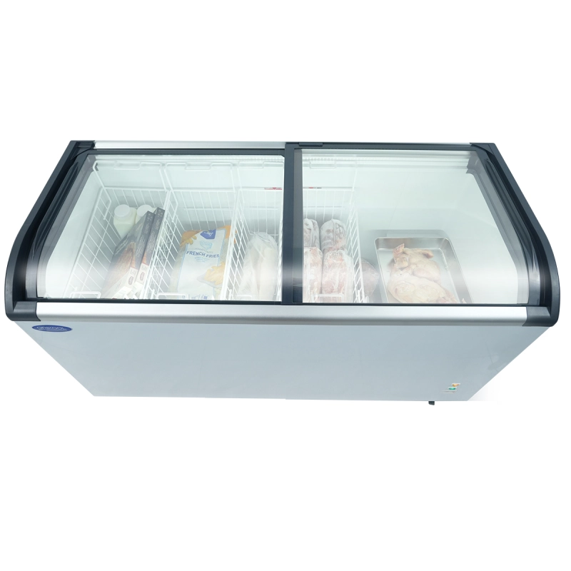 Xspracer 15.7-Cu.ft Sliding Glass Lid Commercial Mobile Chest Display ...