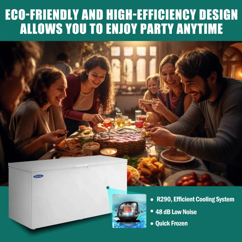 Xspracer 20.1-cu ft Solid Top Commercial Deep Chest Freezers with ...