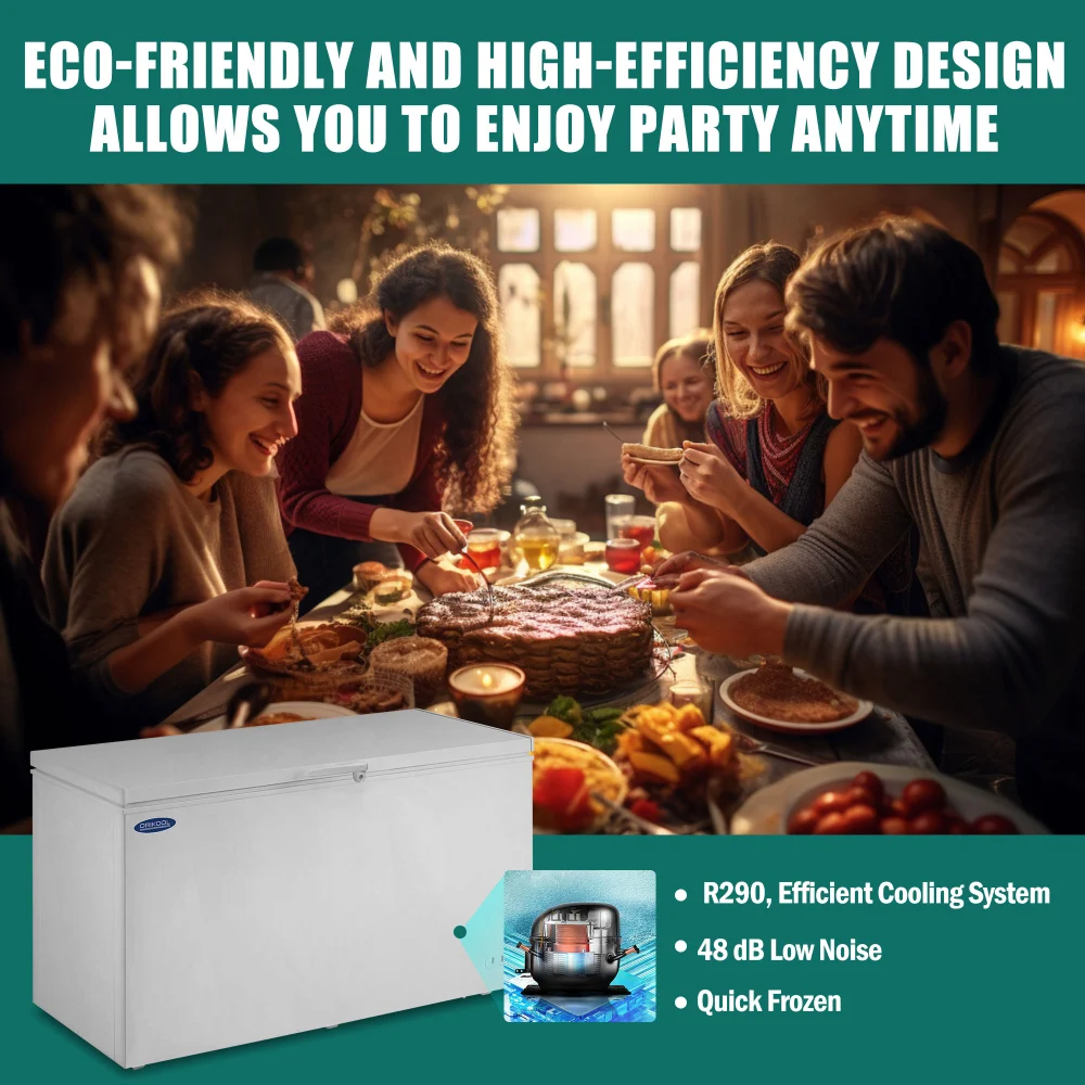 Xspracer 15.9-cu ft Solid Top Commercial Deep Chest Freezers with ...
