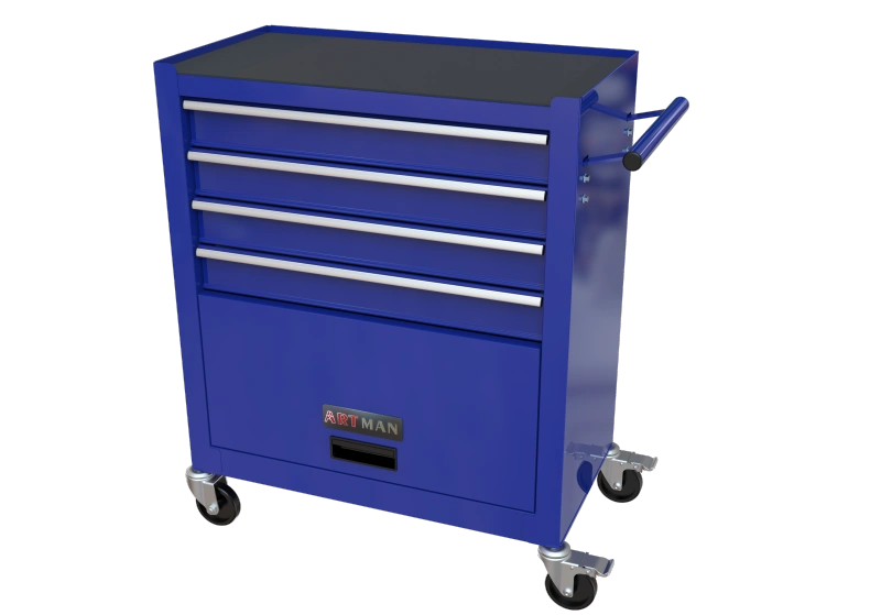 4 Drawers Tool Cabinet with Tools - Blue
