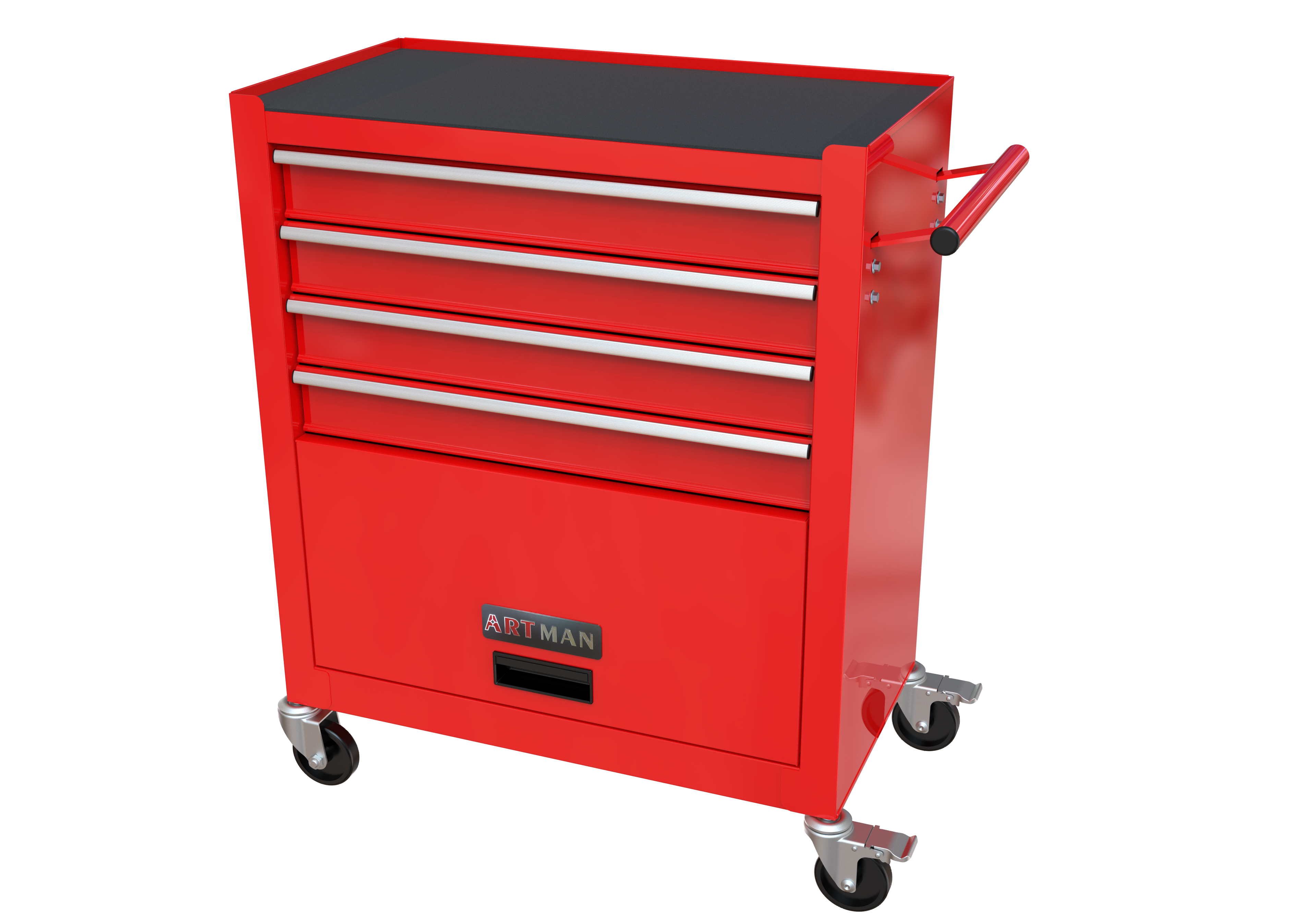 4 Drawers Tool Cabinet with Tools - Red