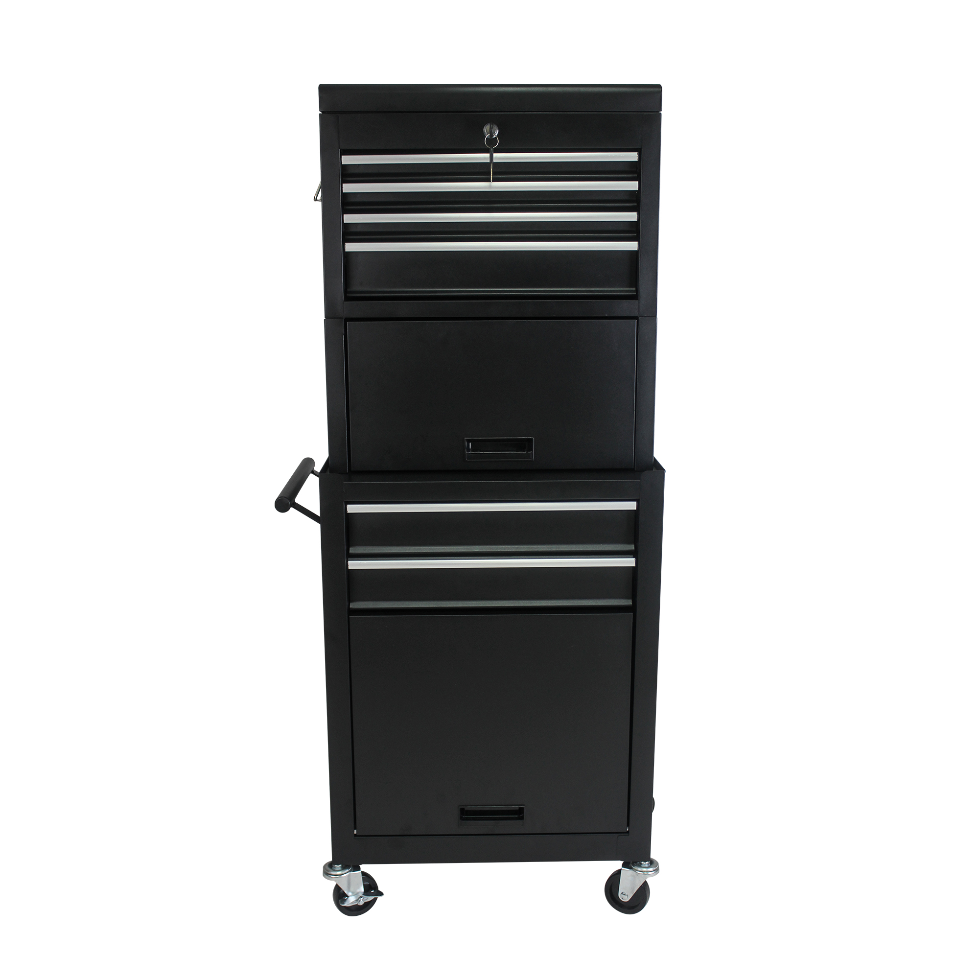 6 Drawers Multi-functional Service Tool Cart - Black
