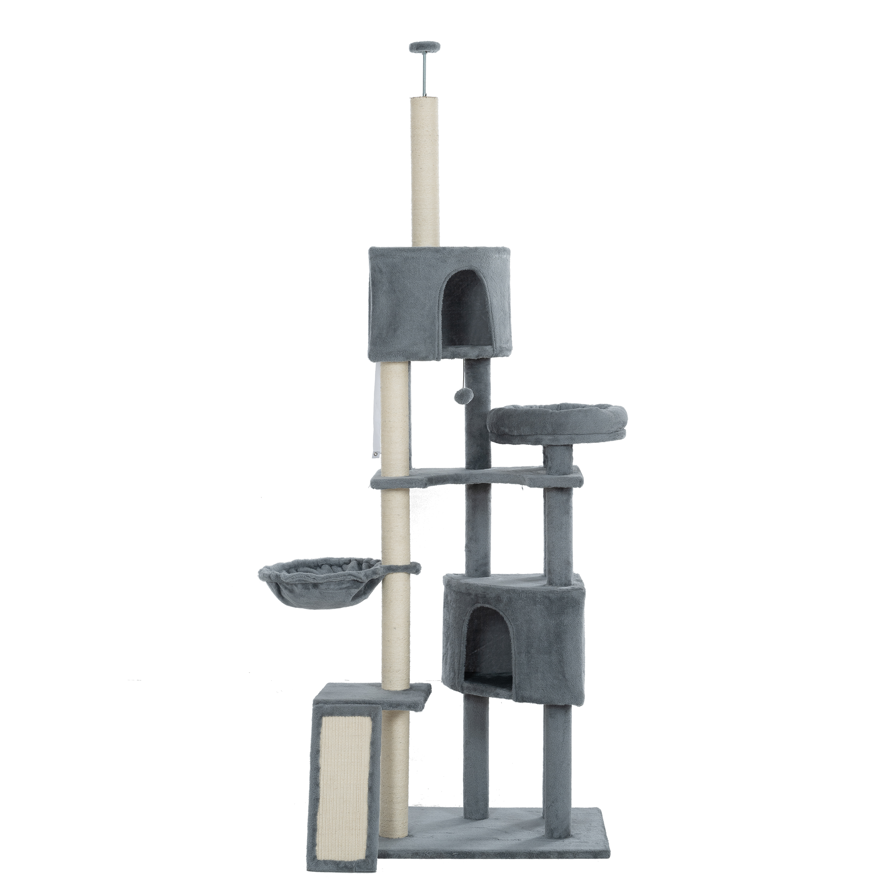 78-in x 20-in Gray Carpet Cat Tree