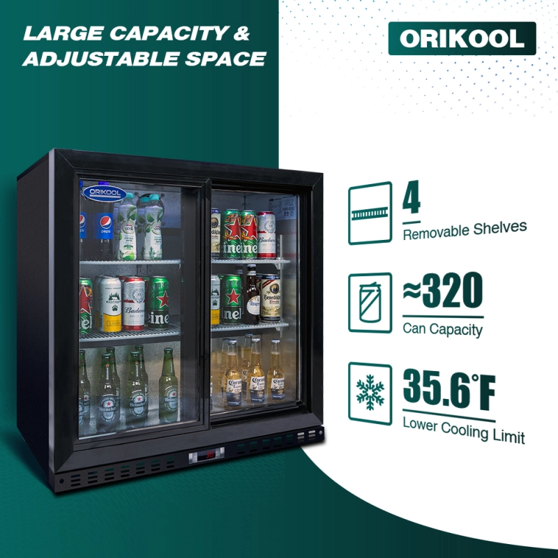 35-in W 320-Can Capacity Aluminium Built-In/Freestanding Beverage ...