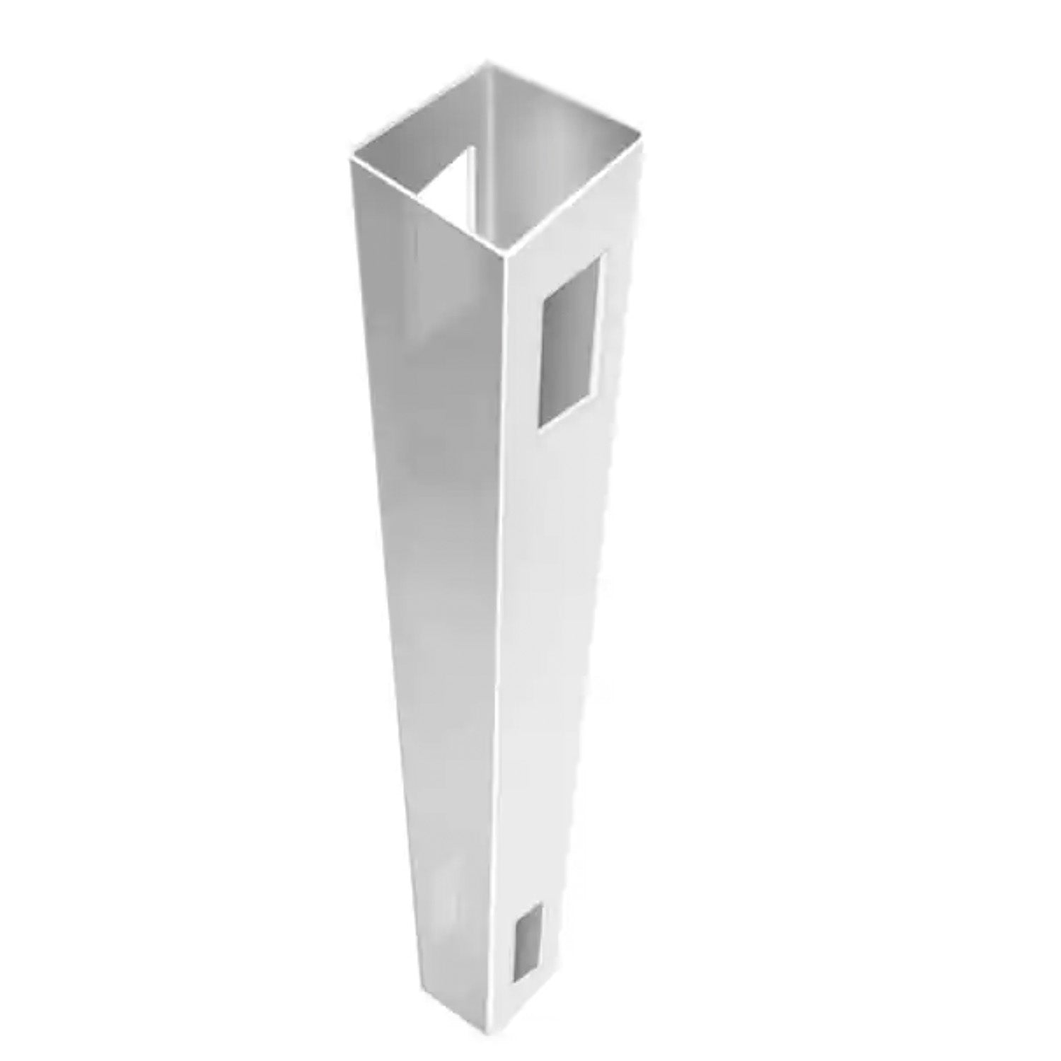 2 Line Post White Vinyl Corner Fence Post