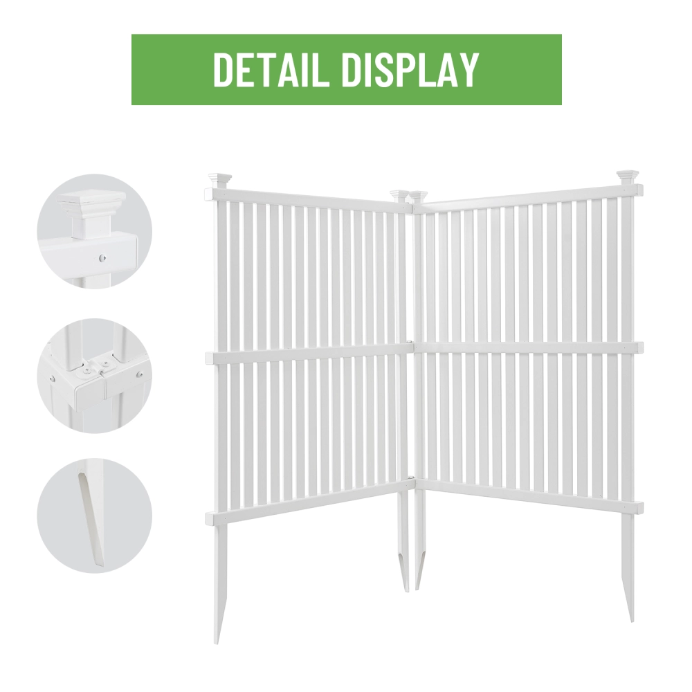 Vinyl White Privacy Screen Panels