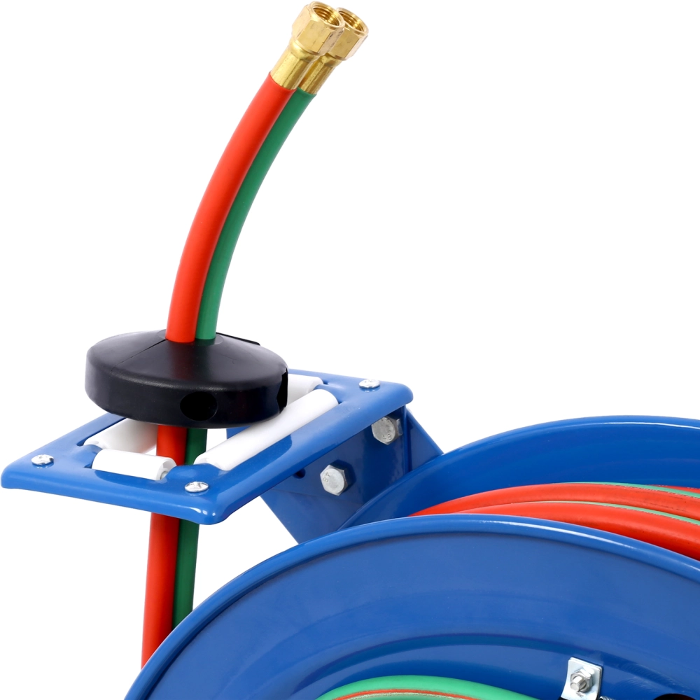 Retractable Hose Reel with 1/4-in x 100-ft Twin Oxygen Acetylene Rubber ...