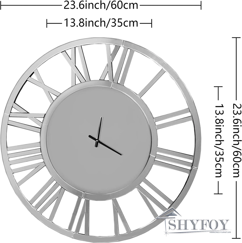SHYFOY 24 inch Decorative Wall Clocks for Living Room Decor Modern ...