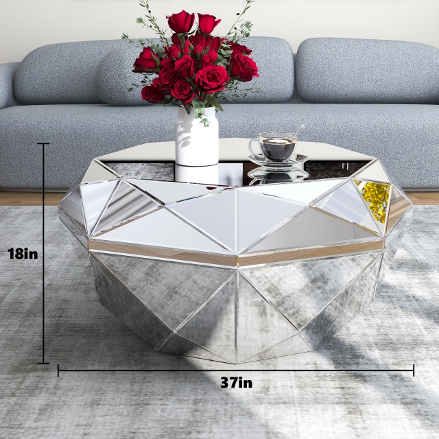 SHYFOY Mirrored Polygon Coffee Table /SF-CF195