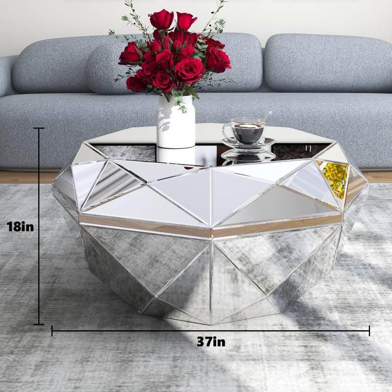 SHYFOY Mirrored Polygon Coffee Table /SF-CF195
