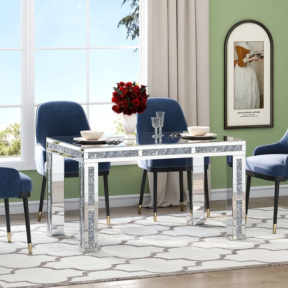 mirror dining room table