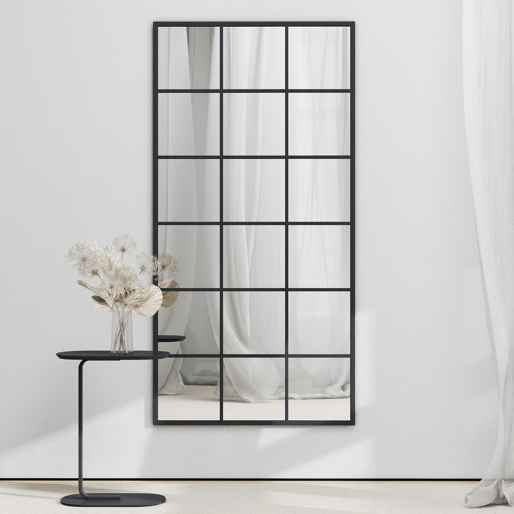 black frame window mirror