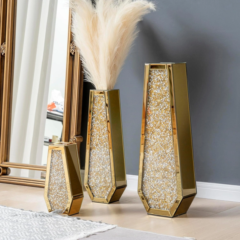 rhinestone vase centerpieces