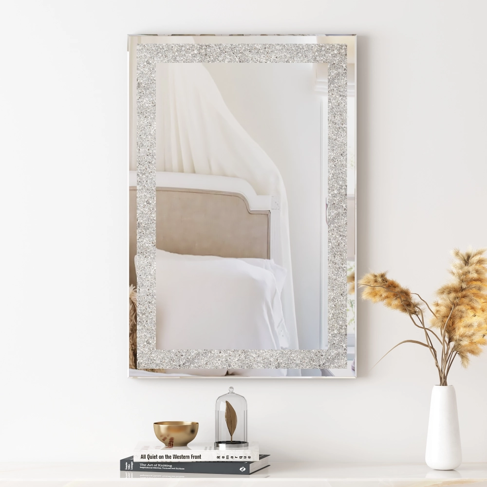 glitter frame mirror