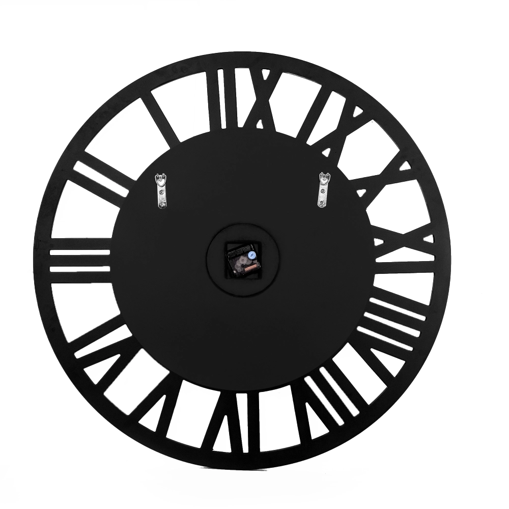 mirrored wall clock black
