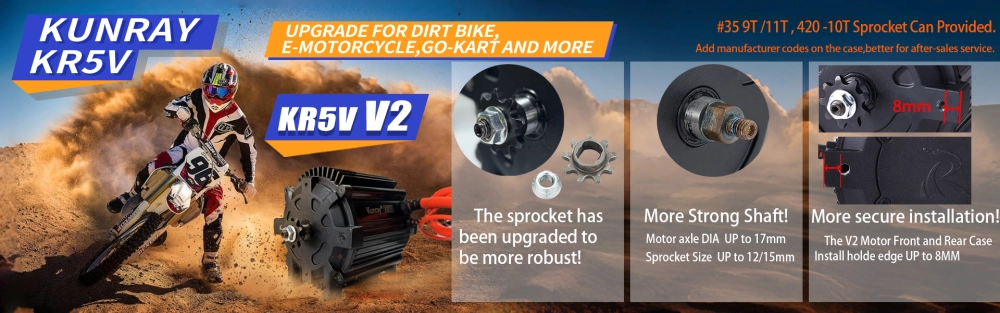 Kunray KR5V 72V 5000W Brushless Motor Kit – Razor Upgrade & Eco Power