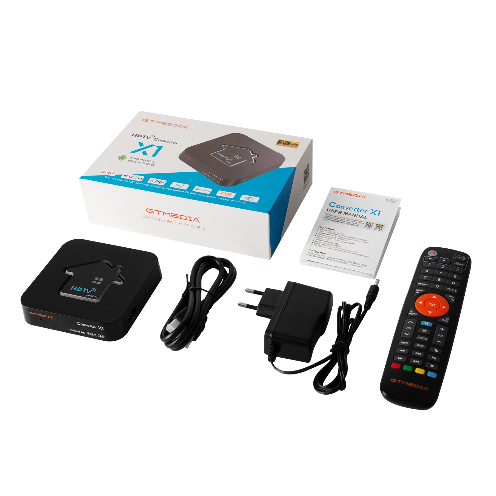 GTMEDIA HDTV Converter X1 (Android TV BOX ATSC3.0)