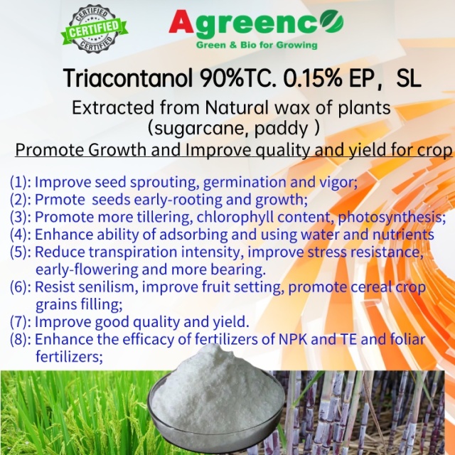 Triacontanol 90% TC. 1.5%EP,SL