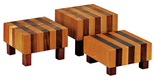 Wooden food display sets