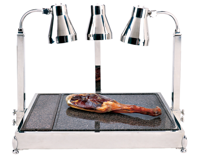 Heat lamps and Carving Stations