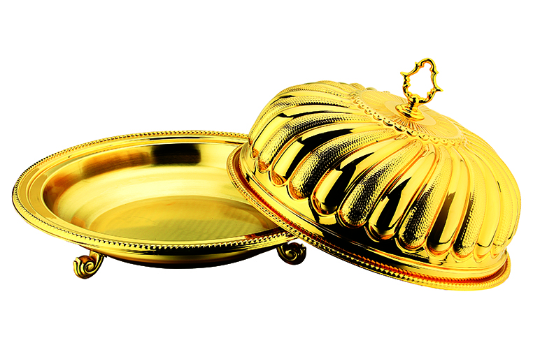 Food Plate Ouzi plate with Cloche Dome Cover