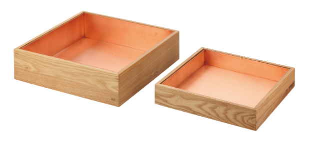 Wooden food display sets