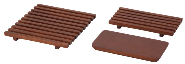 Wooden food display sets
