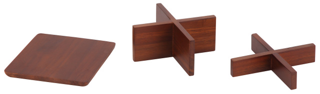 Wooden food display sets