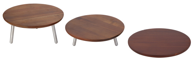 Wooden food display sets