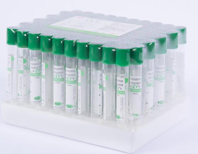 Green Top Disposable Medical Supplies Blood Collection Vacuum Tubes