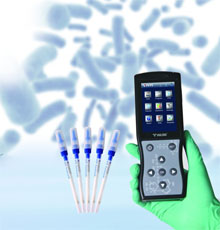 Handheld ATP fluorescence detector