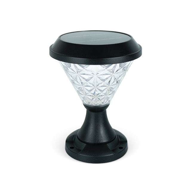 HIET Solar Light โคมไฟหัวเสา Round RGB + ขั้ว E14