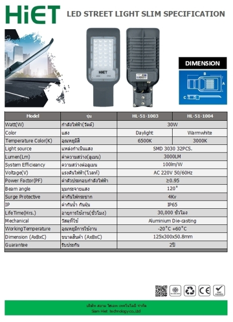 HIET LED Streetlight (Slim)